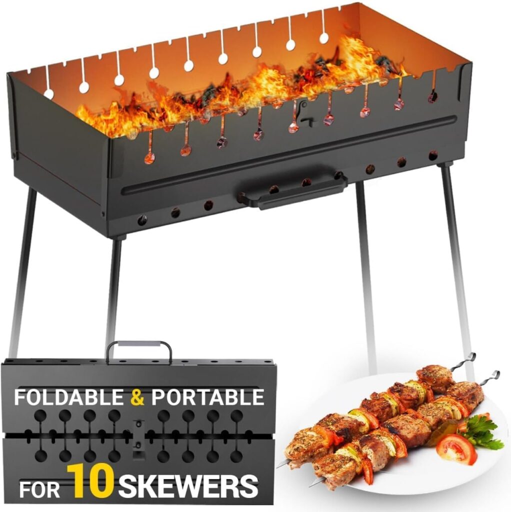 Charcoal Grill for 10 Skewers Review - Cooking Down Home
