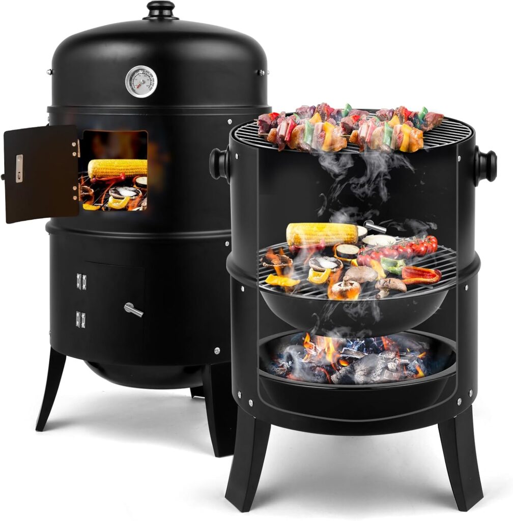 VINGLI 18 Inch Multi-Layer Charcoal BBQ Grill Review - Cooking Down Home